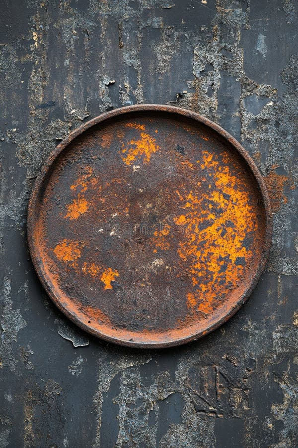 Rusty Iron Plate, a Flat Lay View of an Old Iron Plate with Rust and ...