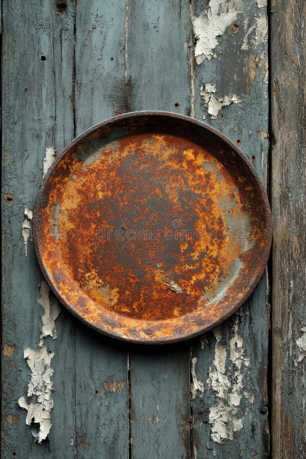 Rusty Iron Plate, a Flat Lay View of an Old Iron Plate with Rust and ...