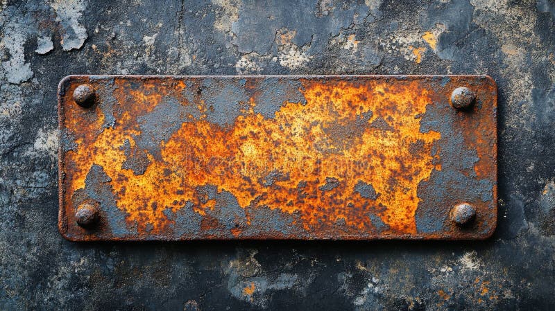 Rusty Iron Plate, a Flat Lay View of an Old Iron Plate with Rust and ...