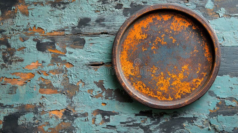Rusty Iron Plate, a Flat Lay View of an Old Iron Plate with Rust and ...