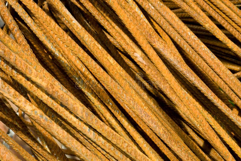 Rusty iron rods closeup stock image. Image of lines, series - 2844665