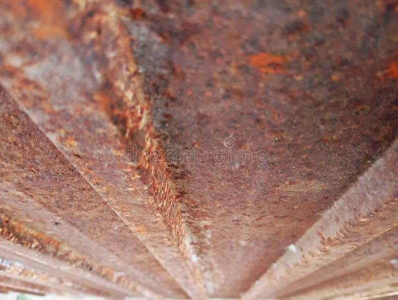 Rusty Iron with Sharp Curves and Rain Stock Photo - Image of iron ...