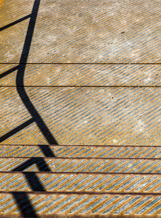 Rusty Iron Stages with Texture and Shadow of Handrail Stock Photo ...