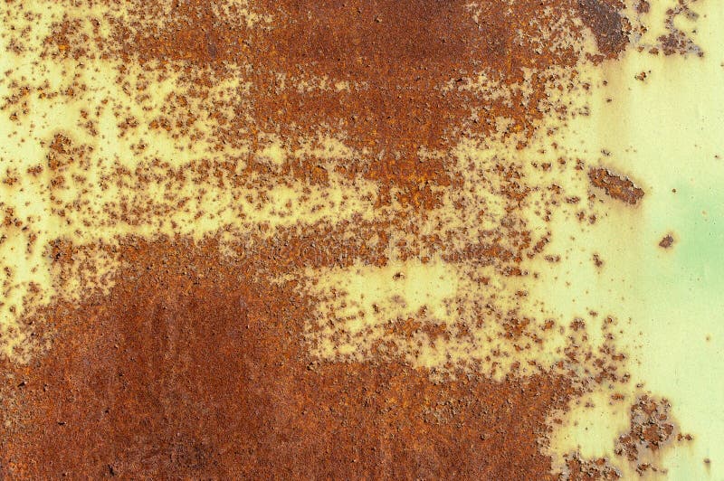 Rusty Iron Surface with Green Paint Remaining Stock Photo - Image of ...