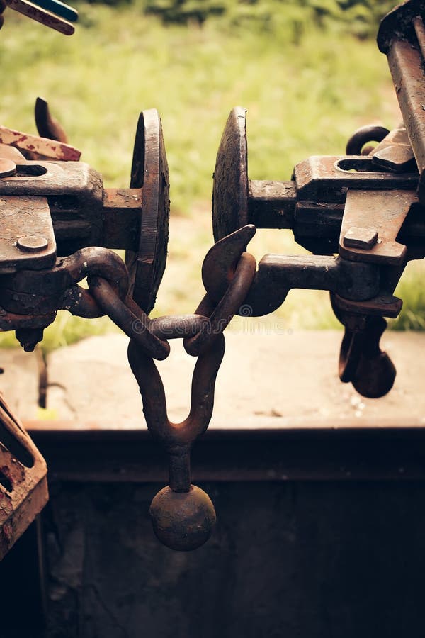 Rusty iron train connector stock photo. Image of connection - 71641354