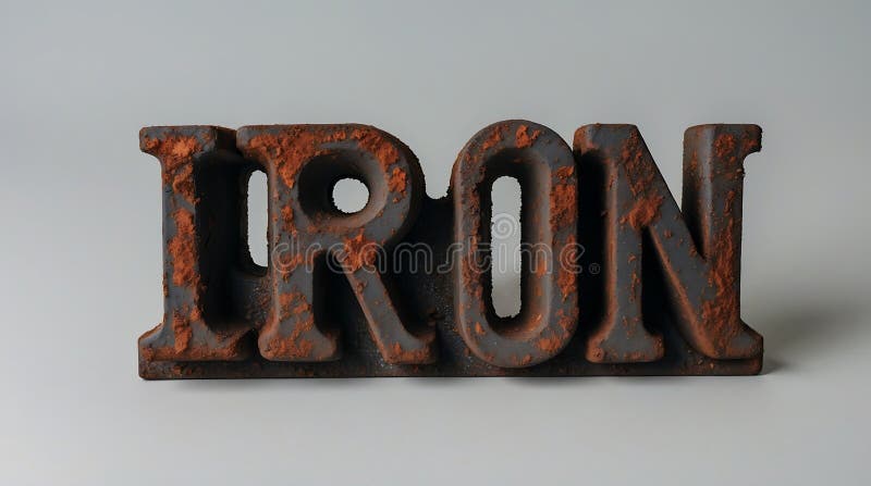Rusty Iron Typography Showcasing the Texture of Aged Metal in a ...