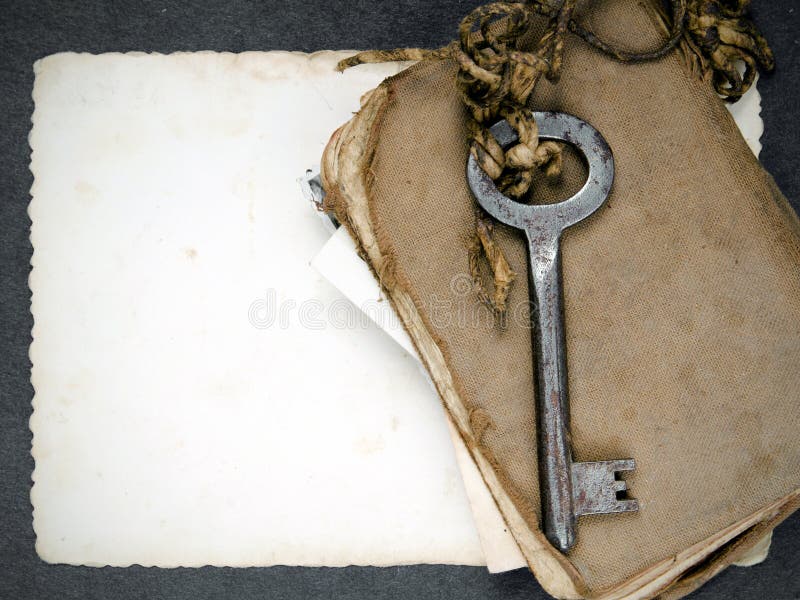Rusty Key, Old Book and Empty Photography As a Memories Metaphor Stock ...
