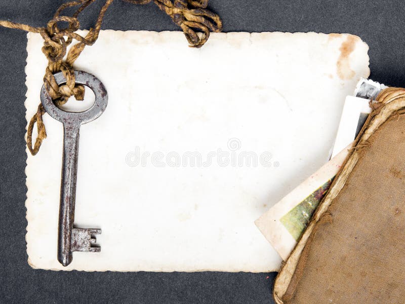 Rusty Key, Old Book and Empty Photography Stock Image - Image of empty ...