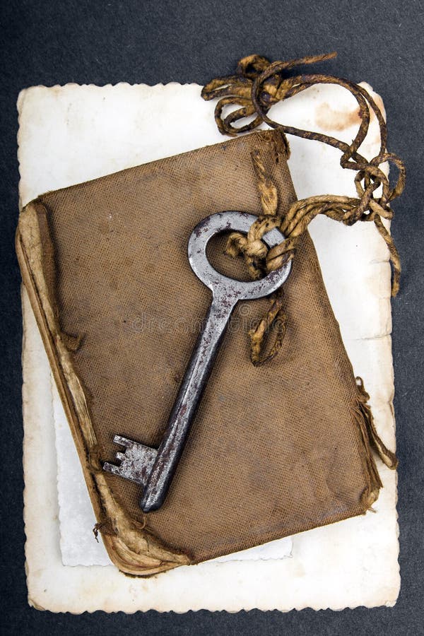 Rusty Key, Old Book and Empty Photography Stock Image - Image of empty ...