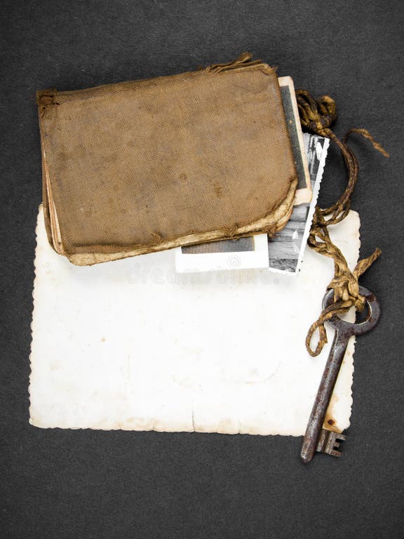 Rusty Key, Old Book and Empty Photography Stock Image - Image of ...