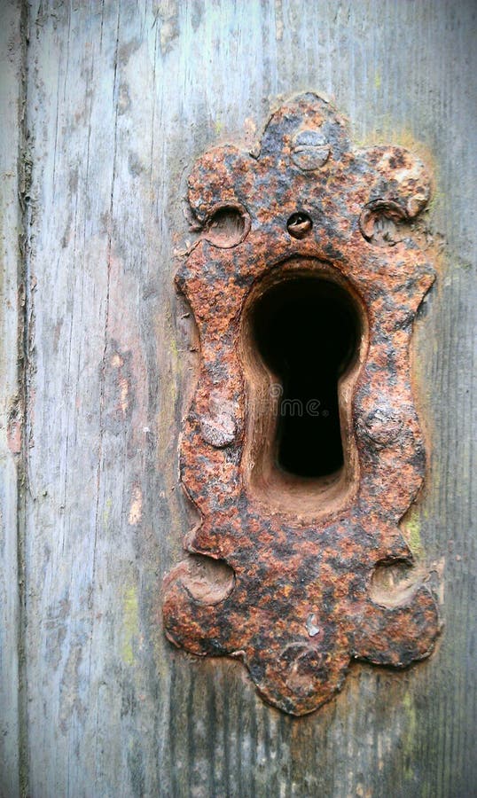 Rusty old keyhole stock image. Image of rusted, unique - 22611569