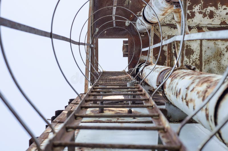 Rusty ladder stock image. Image of perspective, brown - 90710117
