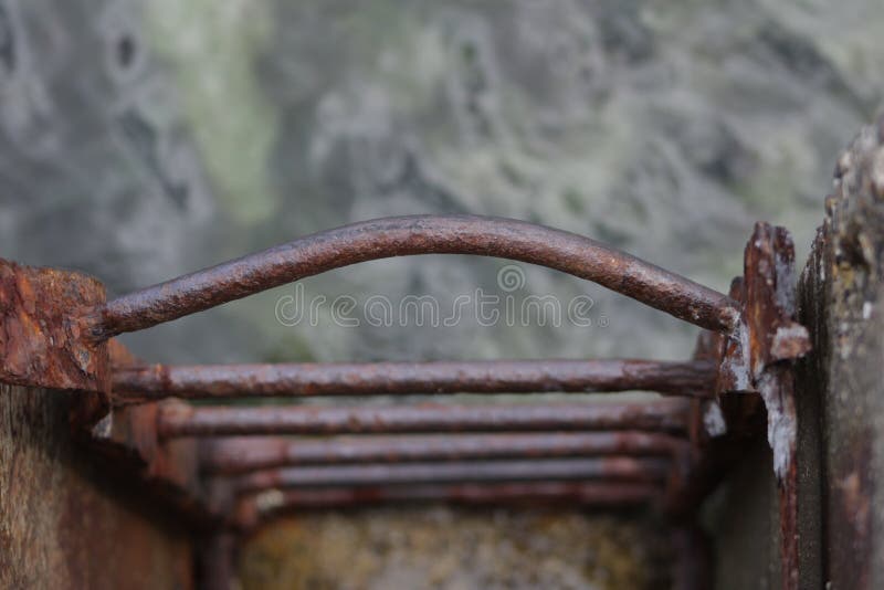 A Rusty Ladder on Side of Building 2 Stock Photo - Image of metal ...