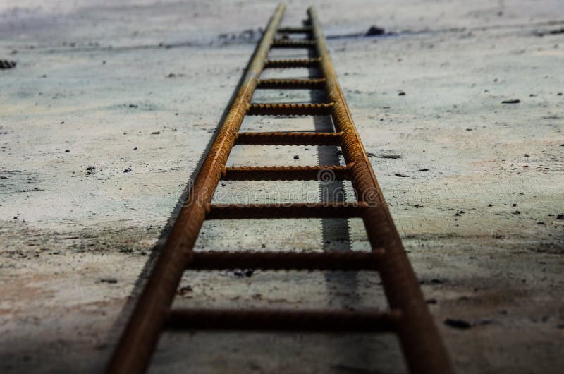 Rusty ladder stock image. Image of wall, stairway, stair - 67598959