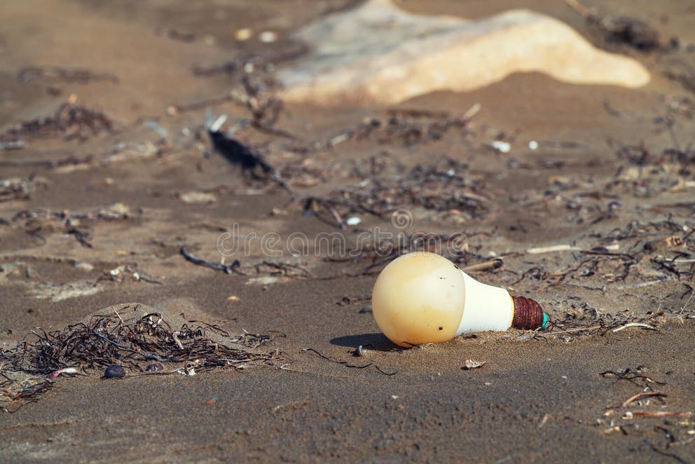 Rusty LED light bulb stock image. Image of sand, electricity - 175671931