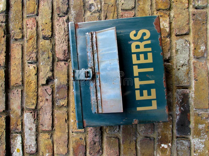Rusty letterbox vertical stock photo. Image of office - 16846302
