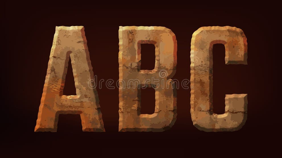 Rusty letters stock vector. Illustration of alphabet - 302585046