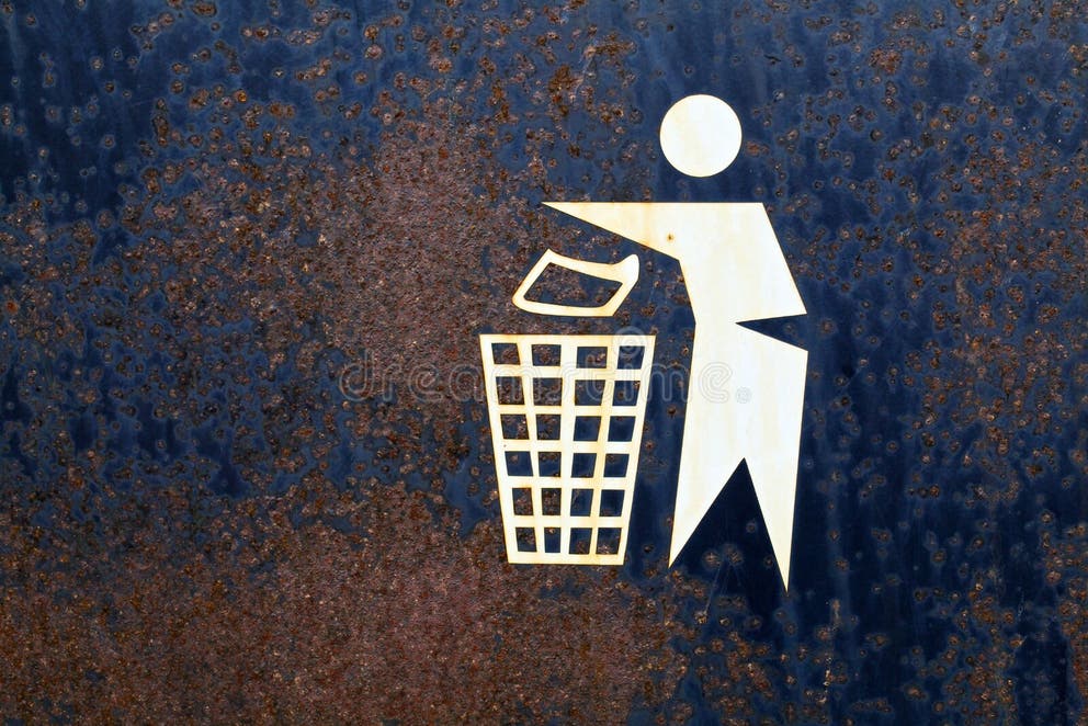 Rusty Litter Bin stock photo. Image of stain, metal, abstract - 15460566