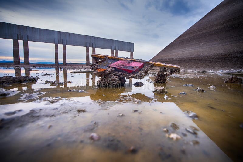 A Rusty lock stock photo. Image of drought, lake, construction - 128506116