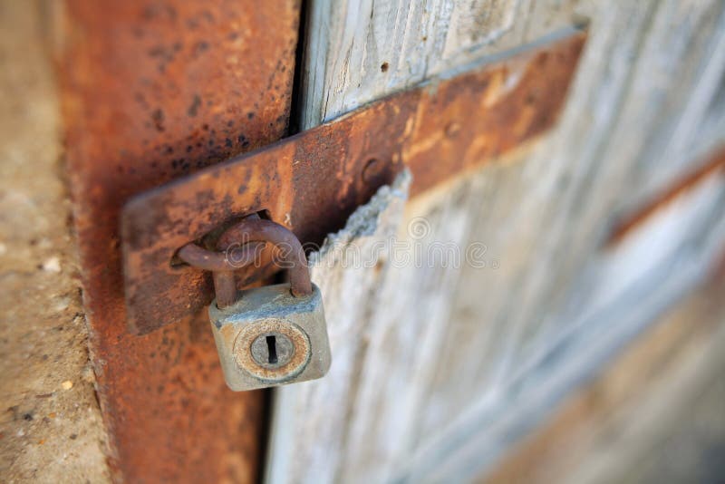 Rusty lock stock image. Image of metallic, closed, door - 31863569