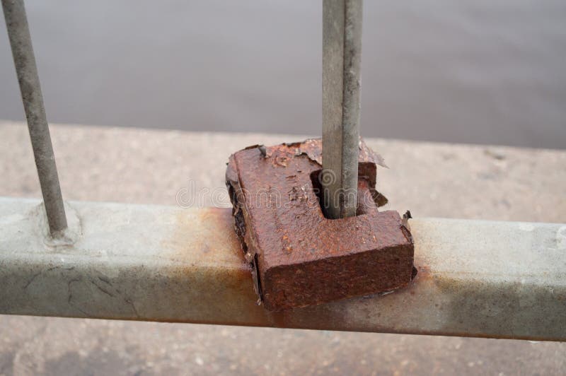 Rusty lock stock image. Image of liffey, bridge, lock - 81329467