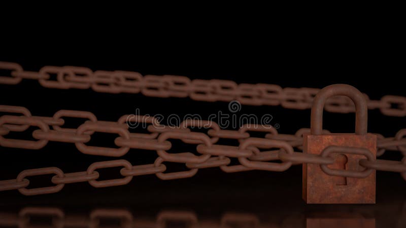 Rusty Lock Protection Security Concept 3d Rendering Stock Photos - Free ...