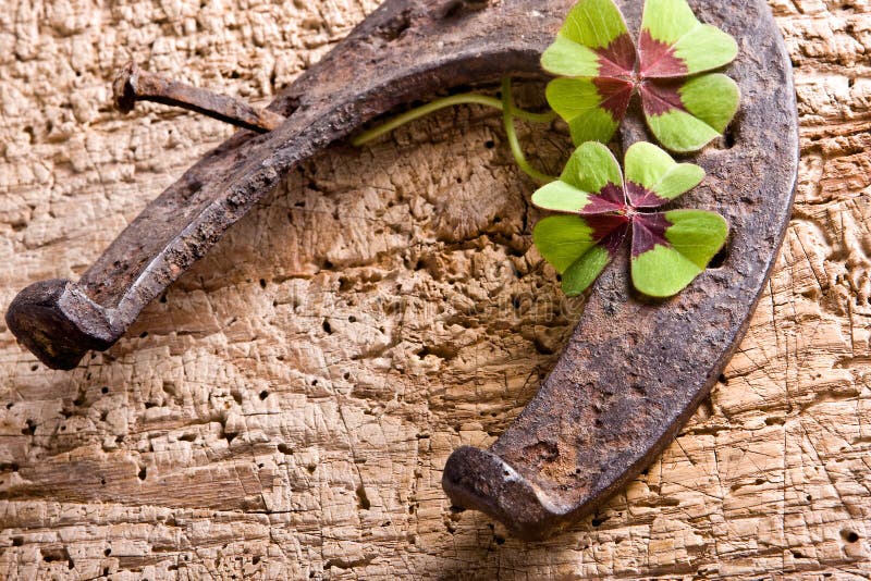 Rusty luck stock photo. Image of four, leaves, lucky, grunge - 7560446