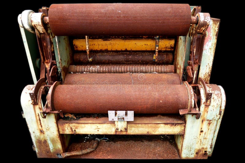 Rusty Machine on Black Background Stock Photo - Image of black, machine ...