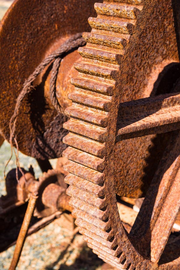 Rusty machine stock image. Image of toothed, oxidized - 53091215