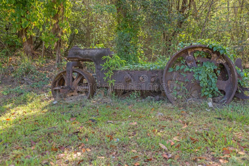 Rusty Machine in the Forest Stock Photo - Image of meadow, forest: 60332308