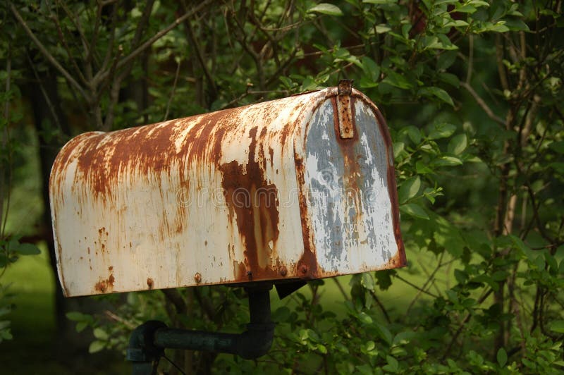 Rusty Mailbox stock image. Image of green, postman, lonely - 11274457