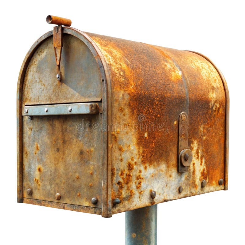 Rusty Mailbox Isolated on Transparent Background Stock Illustration ...