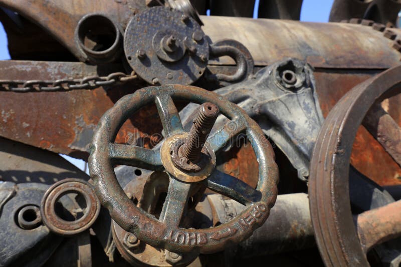 Rusty Mechanical Components Stock Image - Image of casting, features ...