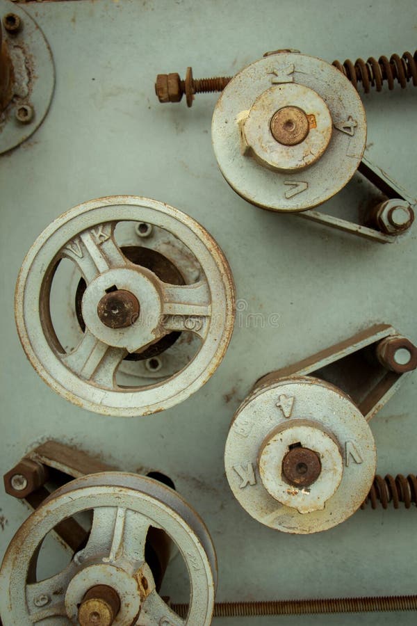 Rusty Mechanical Components, Closeup of Photo Stock Image - Image of ...