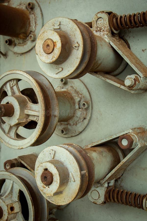 Rusty Mechanical Components, Closeup of Photo Stock Image - Image of ...