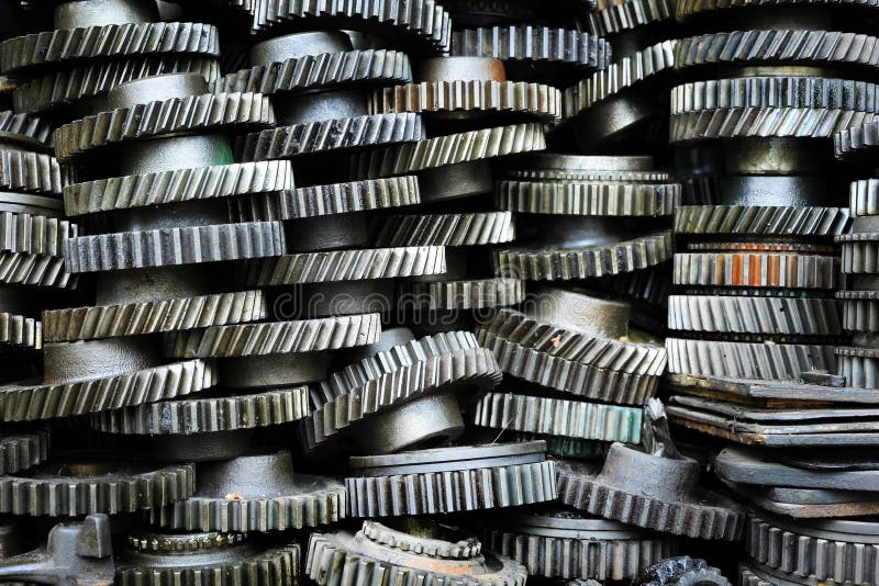 Rusty Mechanical Gear Stack Stock Image - Image of mechanism, disk ...