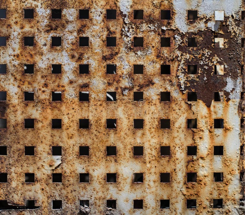 Rusty Mesh. Old Iron Fence. Rust Structure. Steel Grill. Stock Image ...