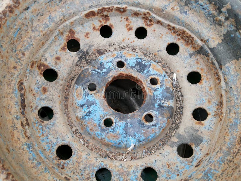 Old Rusty Metal Alloy Wheel Car Stock Image - Image of transportation ...