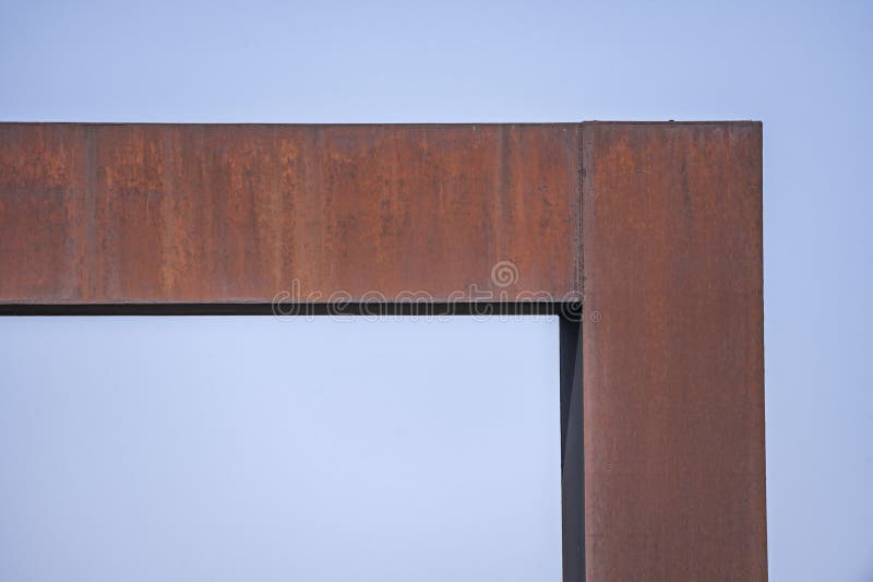 A Rusty Metal Arch Located in an Urban Park Stock Photo - Image of ...