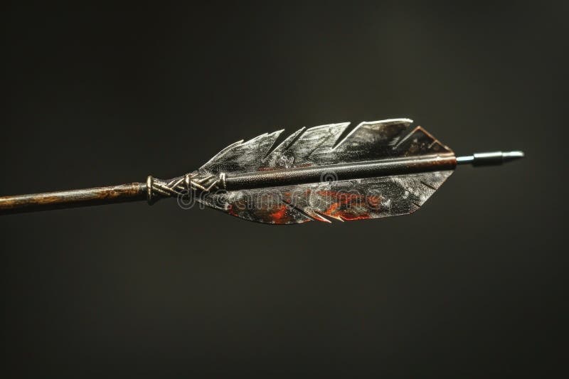A Rusty Metal Arrow with a Worn Finish, Perfect for Historical or ...