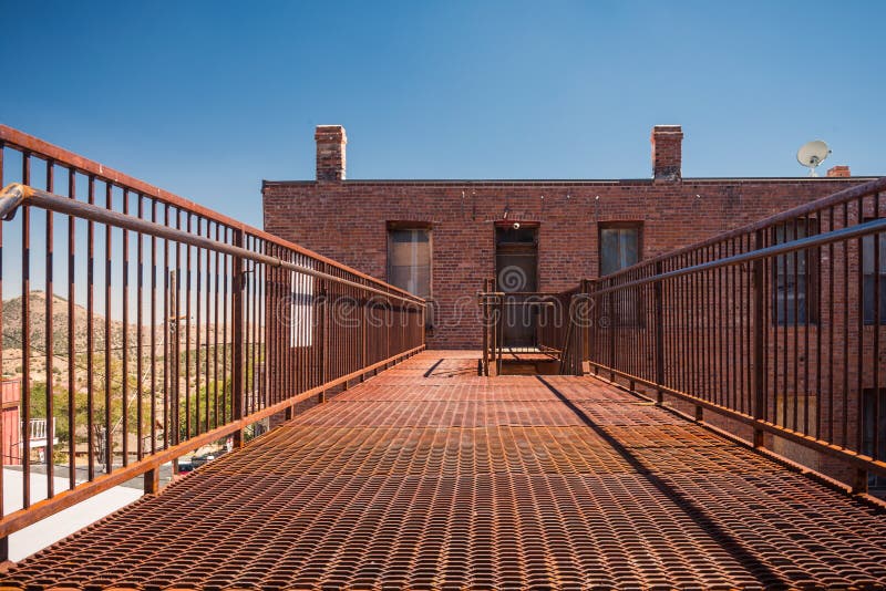 Rusty Metal Back Entrance stock image. Image of lines - 46154653