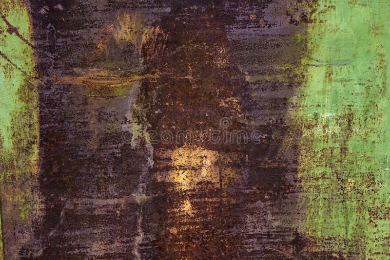 Rusty Metal Background with Old Layers of Green Paint. Stock Image ...