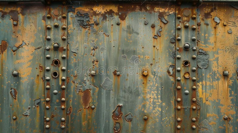 Rusty Metal Surface Texture with Rivets Stock Photo - Image of rough ...