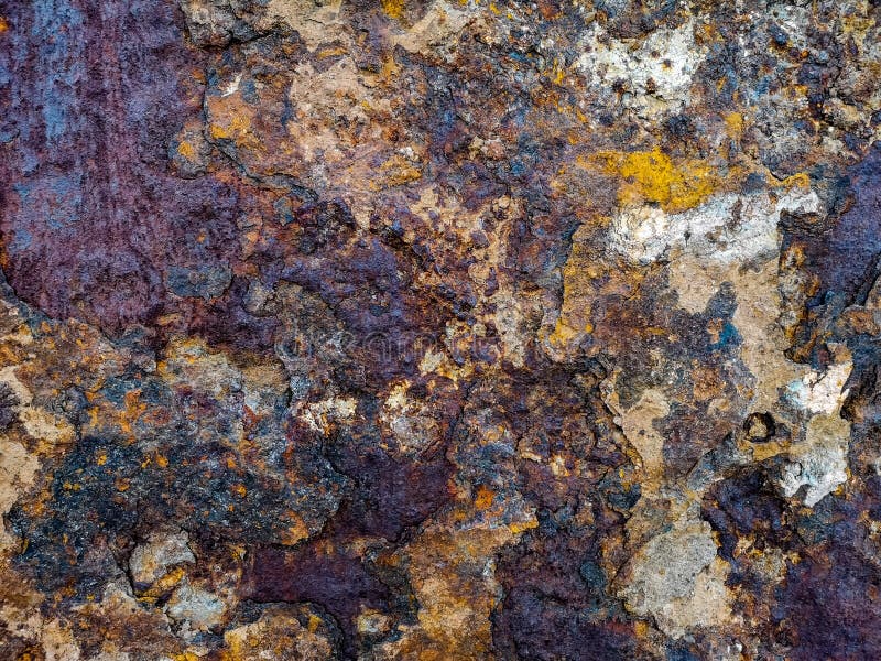 Dark Old Scary Rusty Rough Golden and Copper Metal Surface Texture ...
