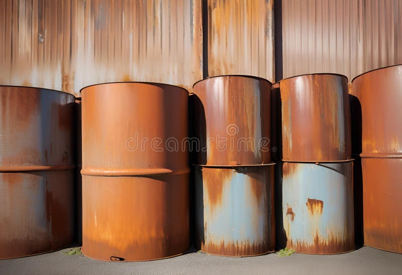 Rusty Metal Barrel, Deteriorating and Becoming Useless Waste Over Time ...