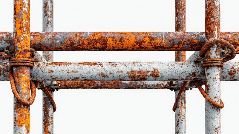 Rusty Metal Bars with Visible Rust Texture on the Surface in an ...