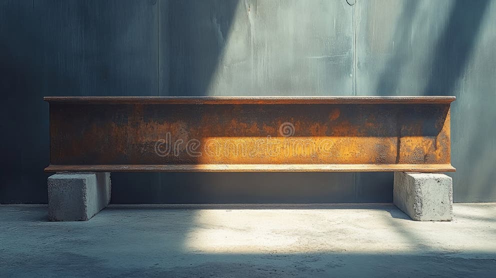Rusty metal beam. stock image. Image of weathered, structural - 370618741