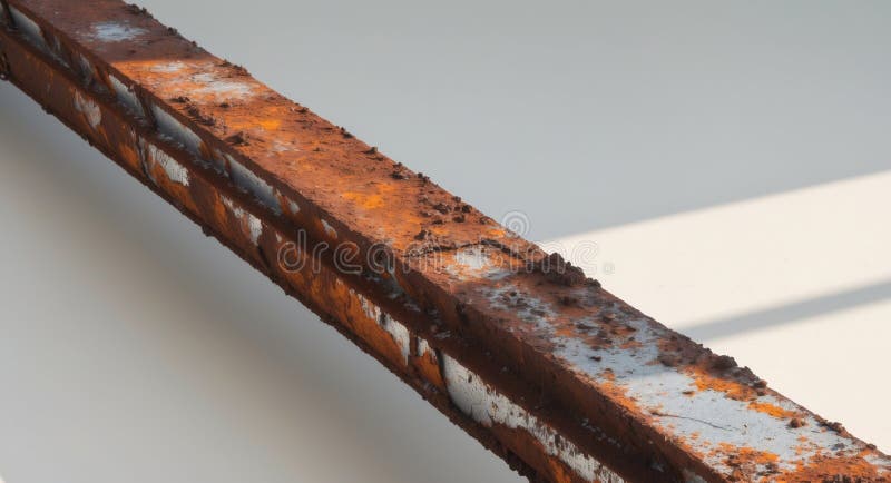 Rusty Metal Beam Shows Extensive Corrosion Damage Stock Image - Image ...