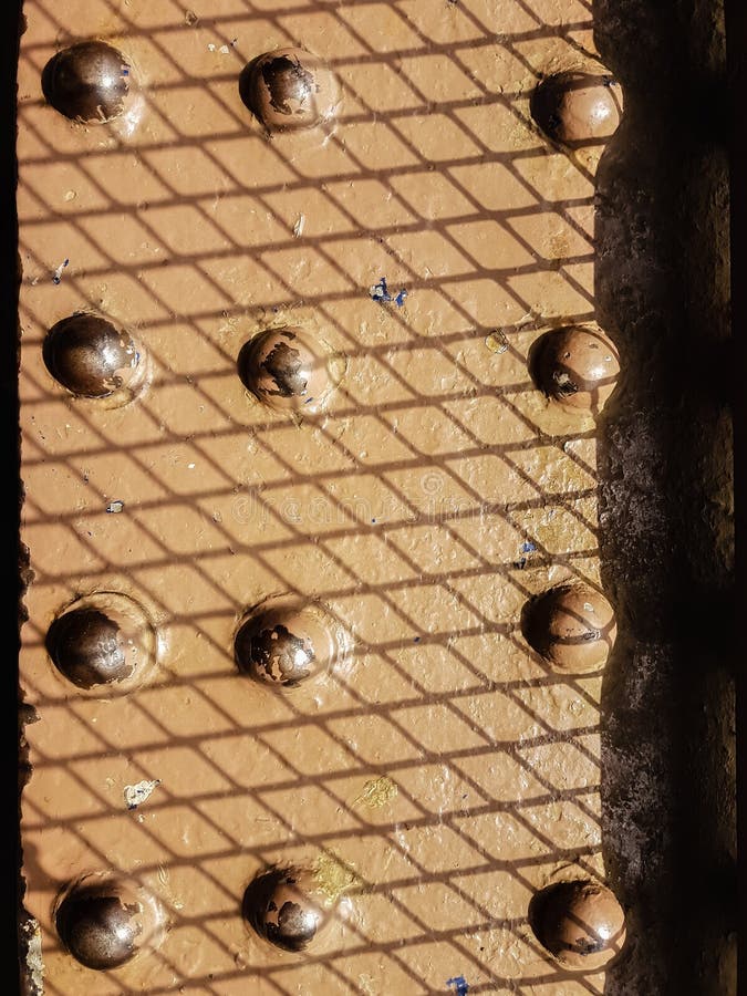 A Rusty Metal Board with Rivets Stock Image - Image of detail, pattern ...