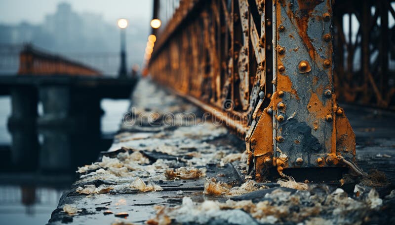 Rusty Metal Bridge, Old Ruin, Nature Backdrop, Abandoned Construction ...